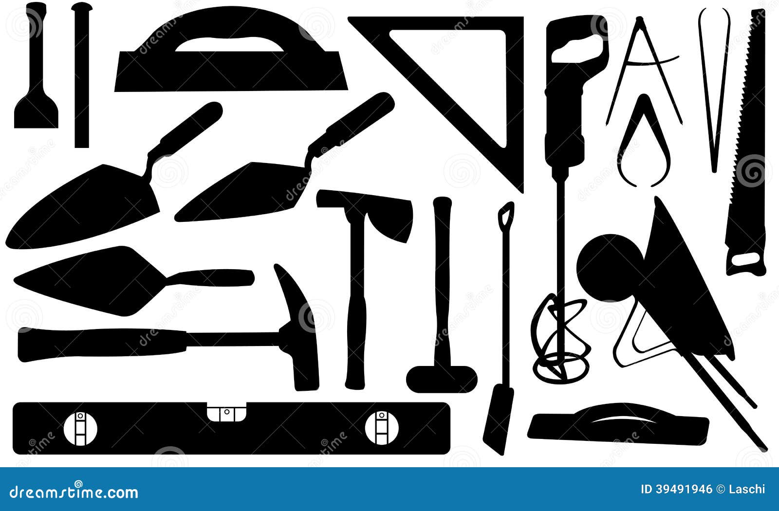 Tools stock vector. Illustration of isolated, square - 39491946