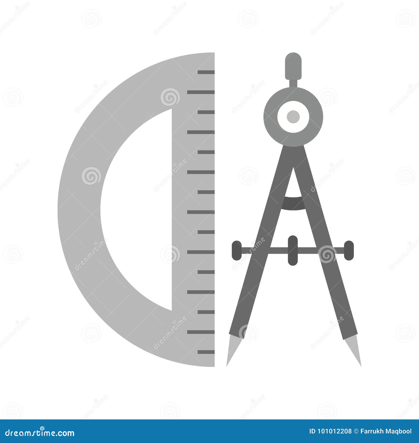 Geometry Tools II stock vector. Illustration of ruler - 101012208