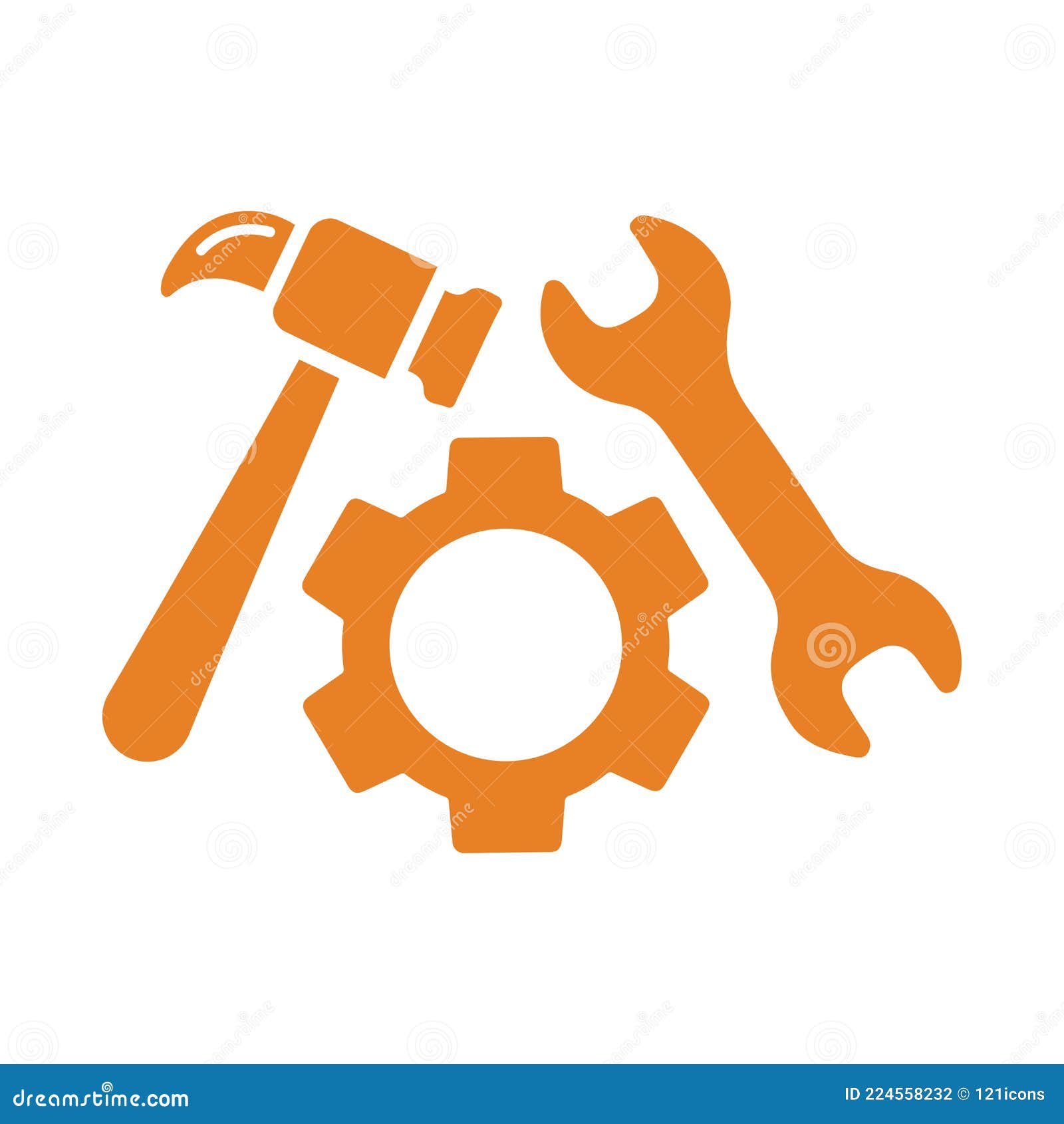 Tools, Settings Icon. Orange Color Vector EPS Stock Vector ...