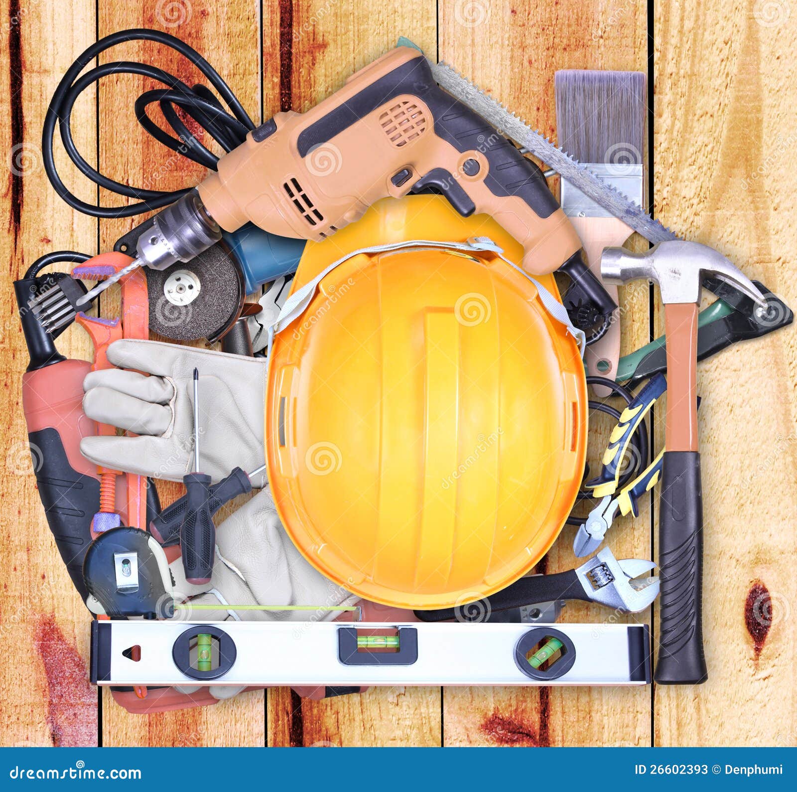 Tools in the Shape of a House Stock Illustration - Illustration of ...