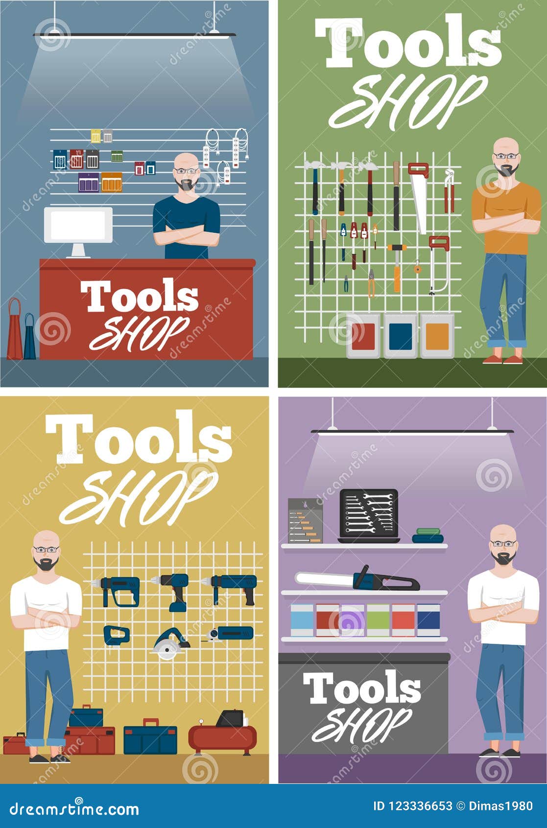 Tools Shop Banner with Instruments Stock Vector - Illustration of ...