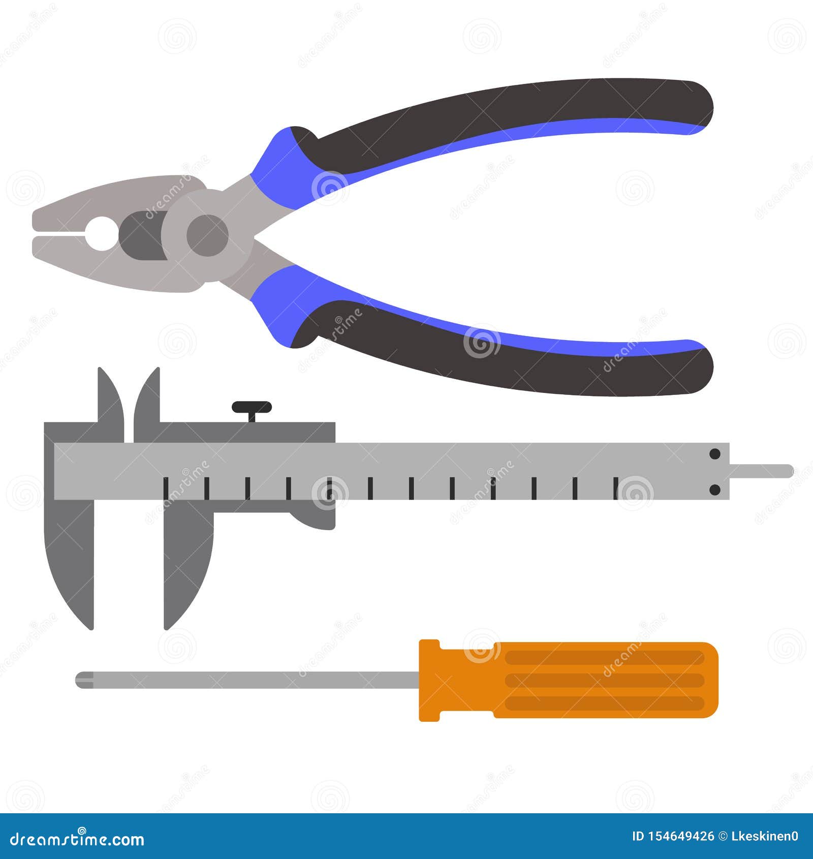 Tools Simple Illustration on White Background Stock Vector ...