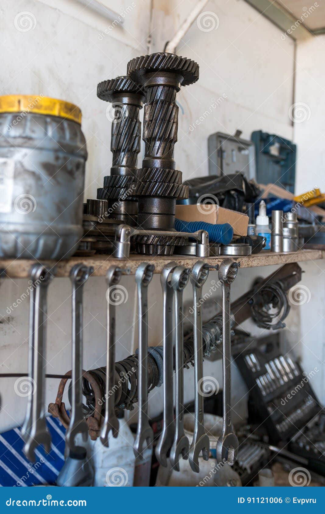 Tools and Spare Parts for Car Repair Stock Photo - Image of industry ...
