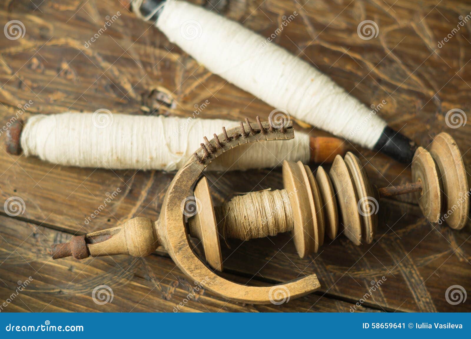 Tools for spinning retro stock image. Image of tools - 58659641