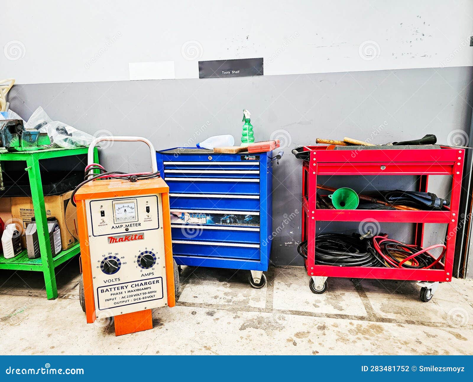 Tools at Station for Vehicle Technical Servicing Stock Photo - Image of ...