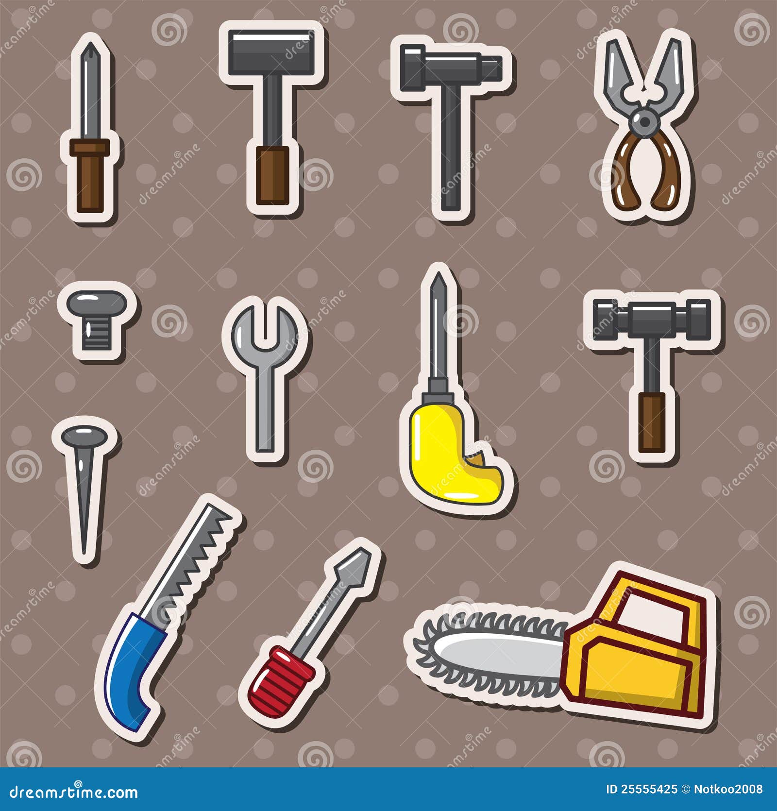 Tools stickers stock vector. Illustration of build, pliers - 25555425