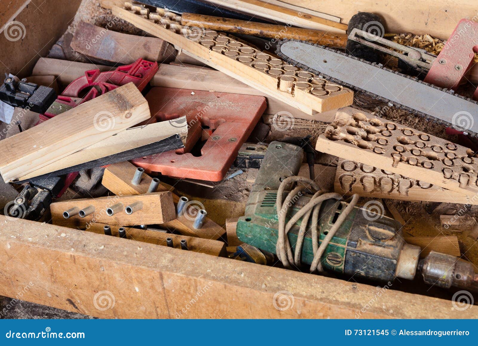 Tools and Supplies in Carpentry Workshop Stock Image - Image of ...