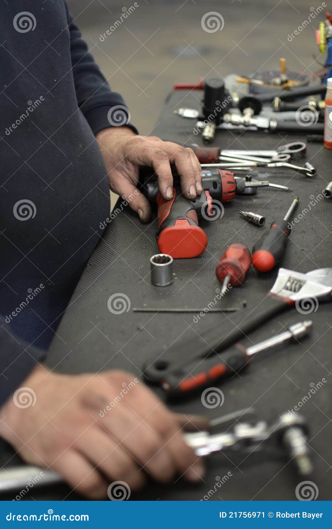 Tools Table at Mechanic stock image. Image of nipper - 21756971