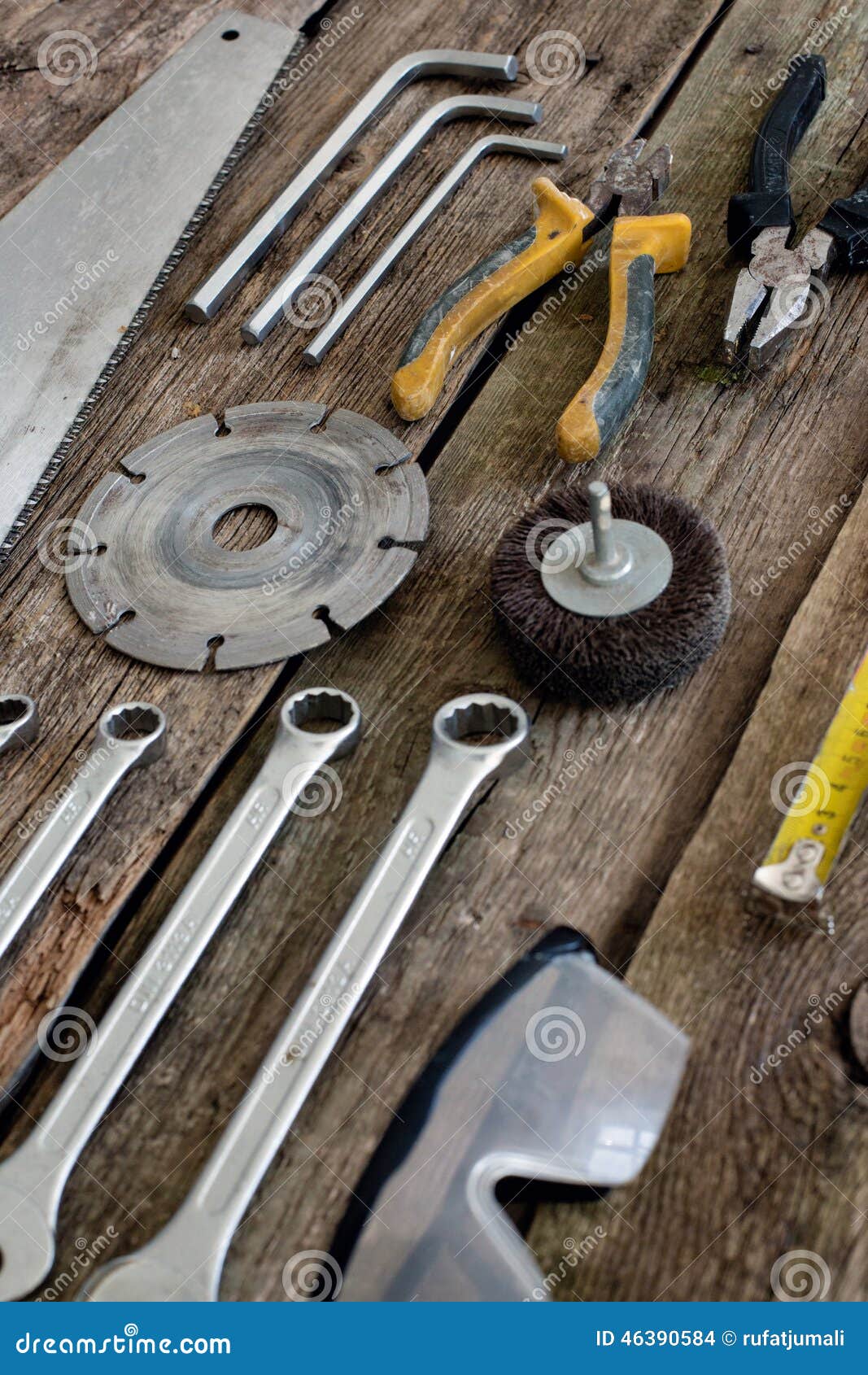 Tools on the table stock photo. Image of contractors - 46390584