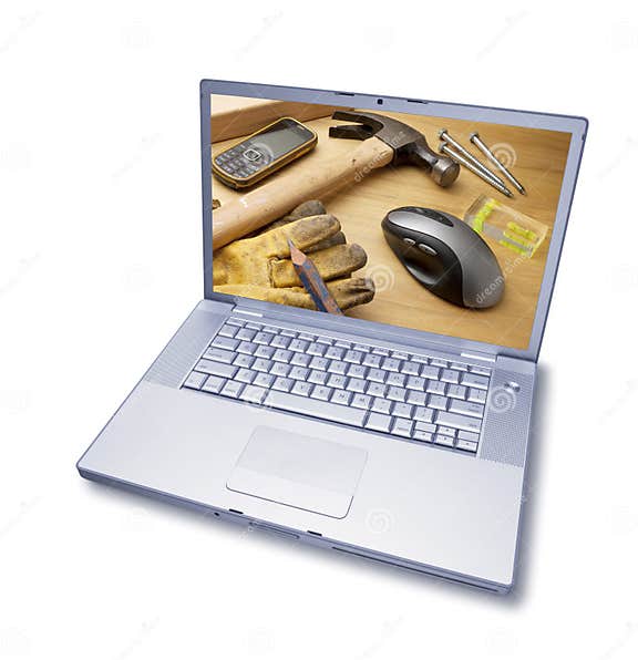 Tools Technical Support Computer Stock Photo - Image of laptop ...