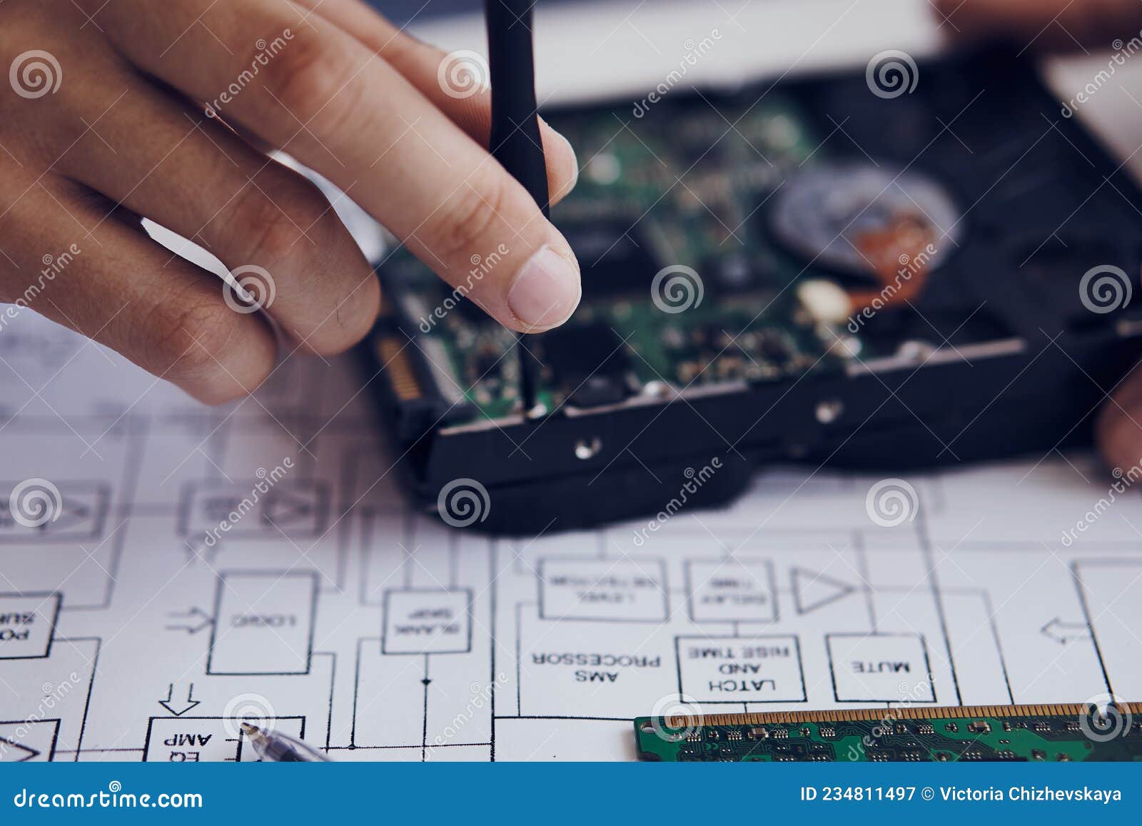 Tools Technology Electronics Repair Computer Parts Microcircuits Stock ...