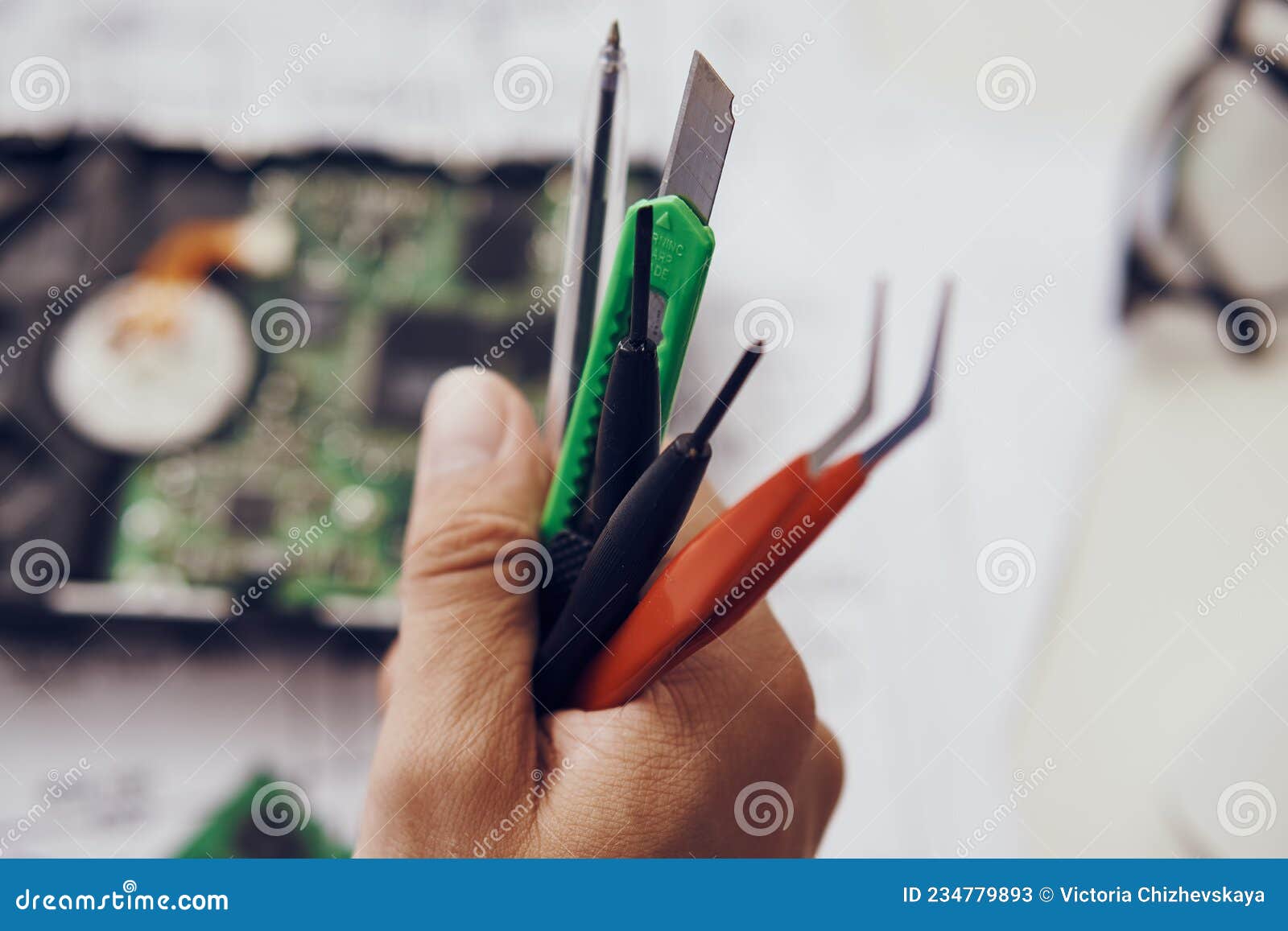 Tools Technology Electronics Repair Computer Parts Microcircuits Stock ...