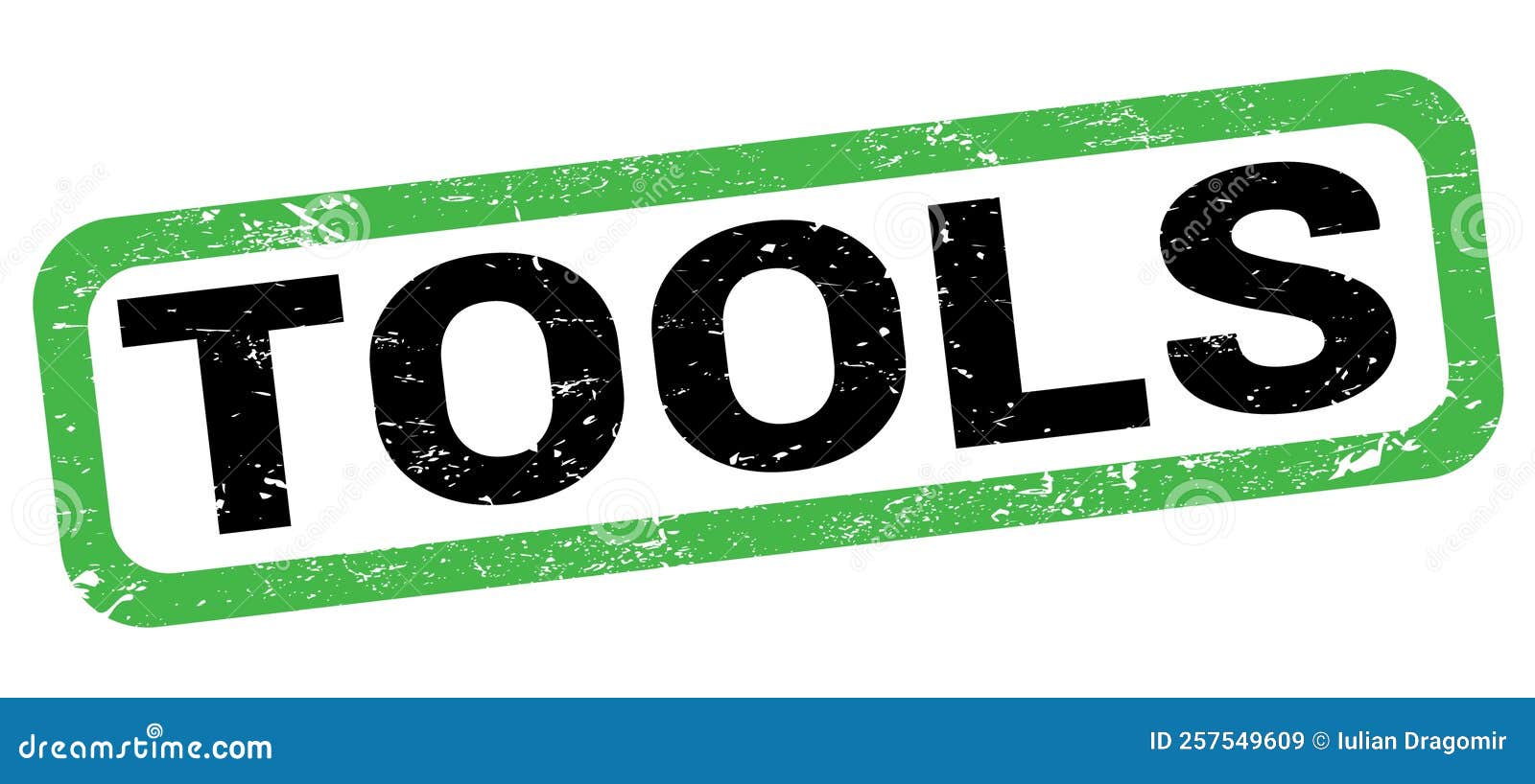 TOOLS Text Written on Green-black Rectangle Stamp Stock Illustration ...