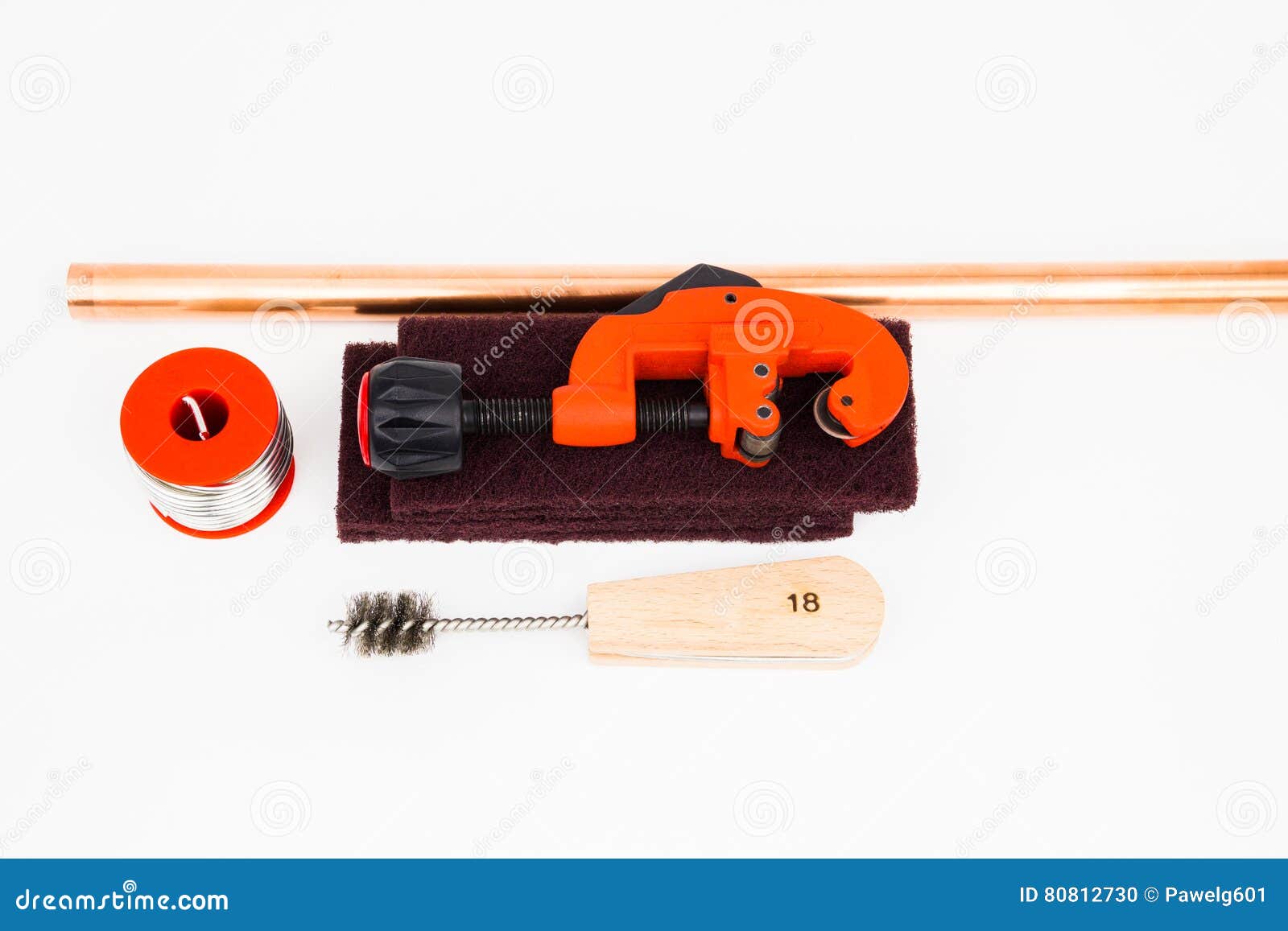 Tools To Copper Installation Stock Photo - Image of water, heating ...