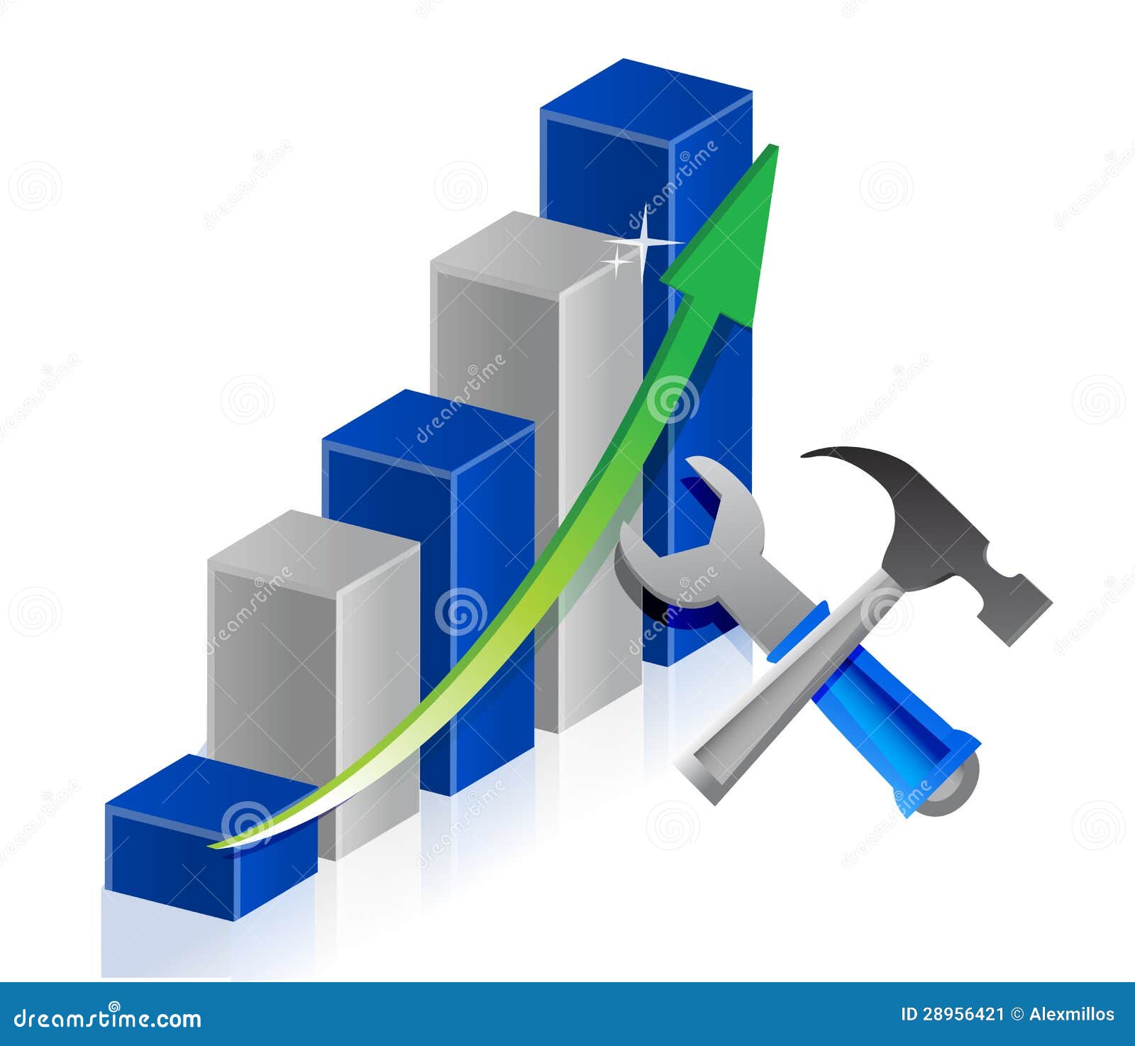 Tools to success stock illustration. Illustration of graph - 28956421