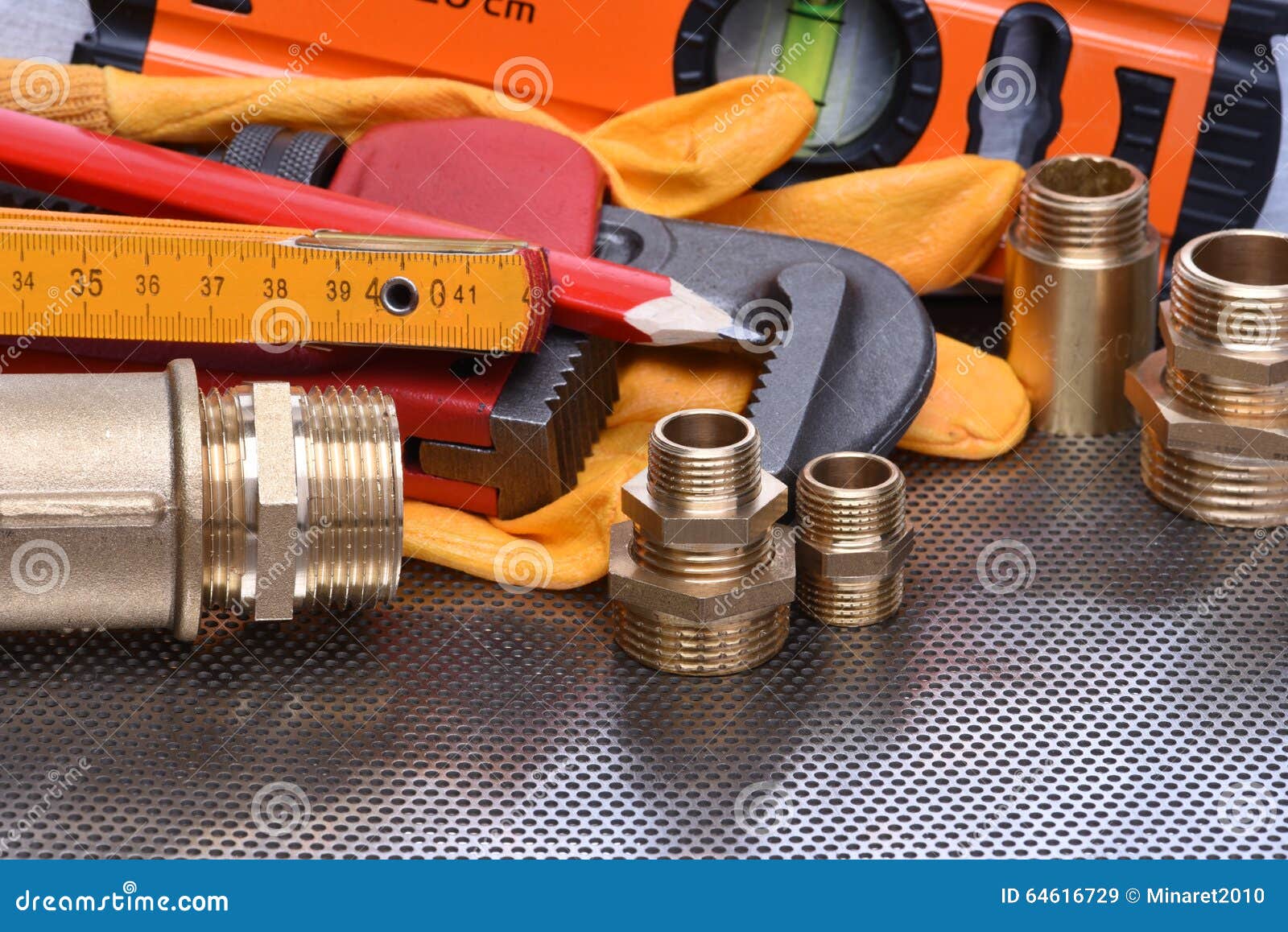 Tools To Work on Heating Systems and Plumbing Stock Image - Image of ...