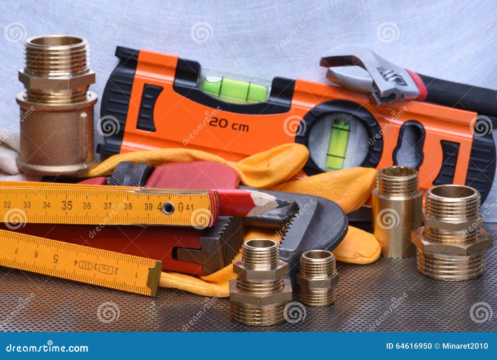 Tools To Work on Heating Systems and Plumbing Stock Photo - Image of ...