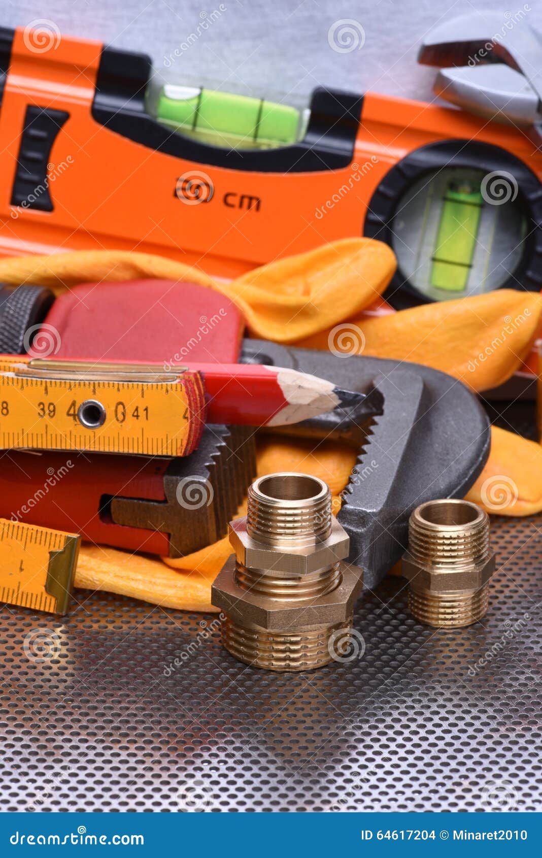 Tools To Work on Heating Systems and Plumbing Stock Photo - Image of ...