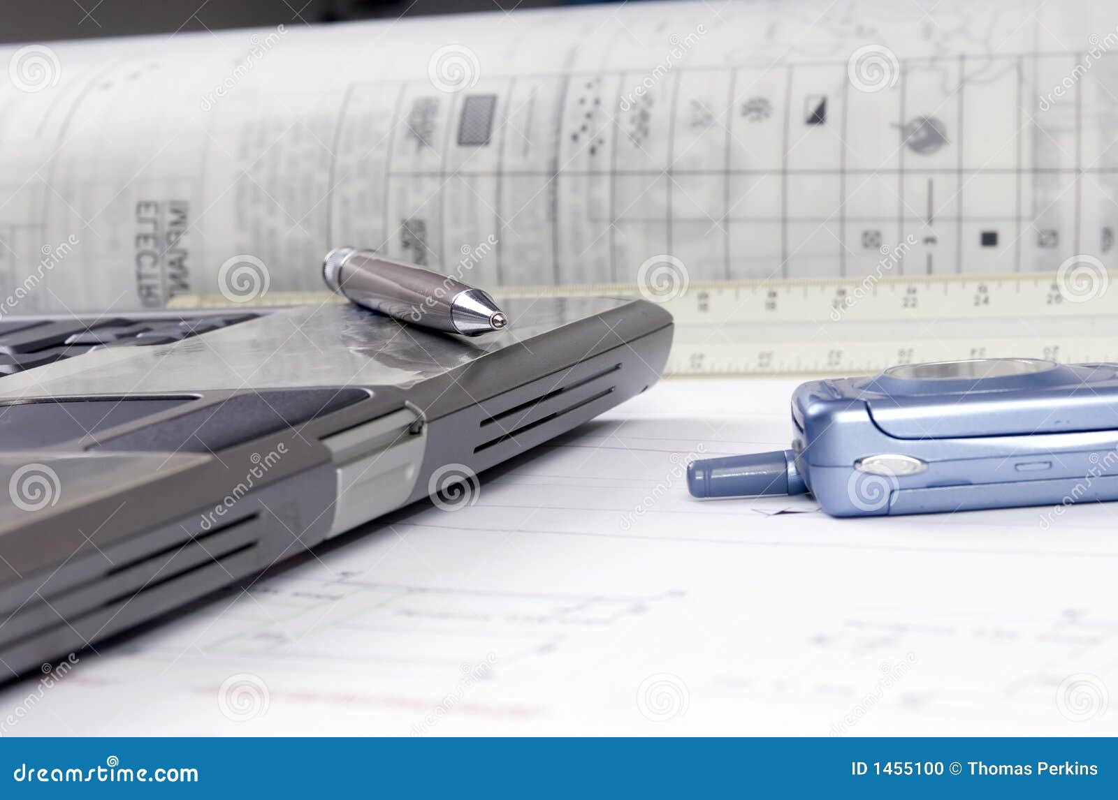 Tools of the trade 5 stock photo. Image of blueprints - 1455100