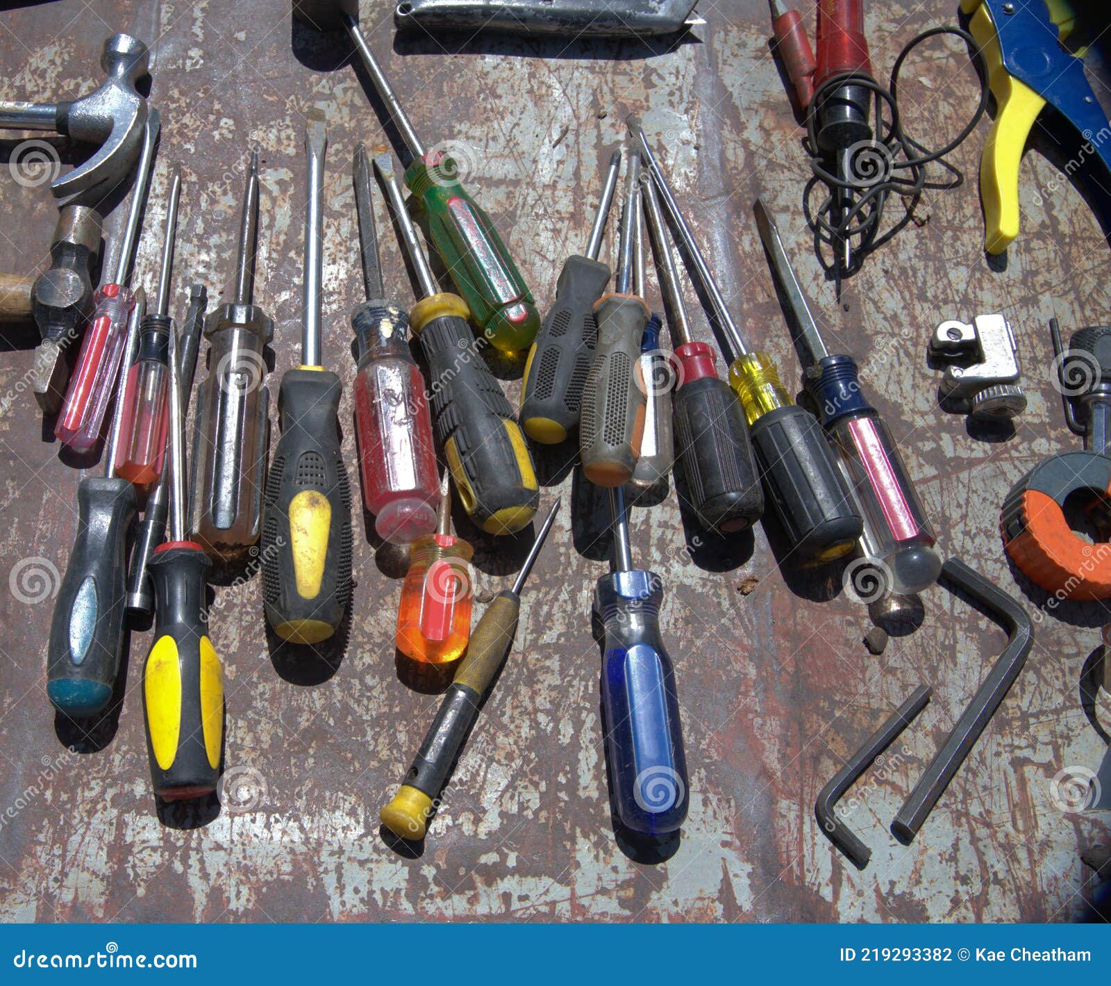 Tools Used in Construction and Carpentry Stock Photo - Image of ...