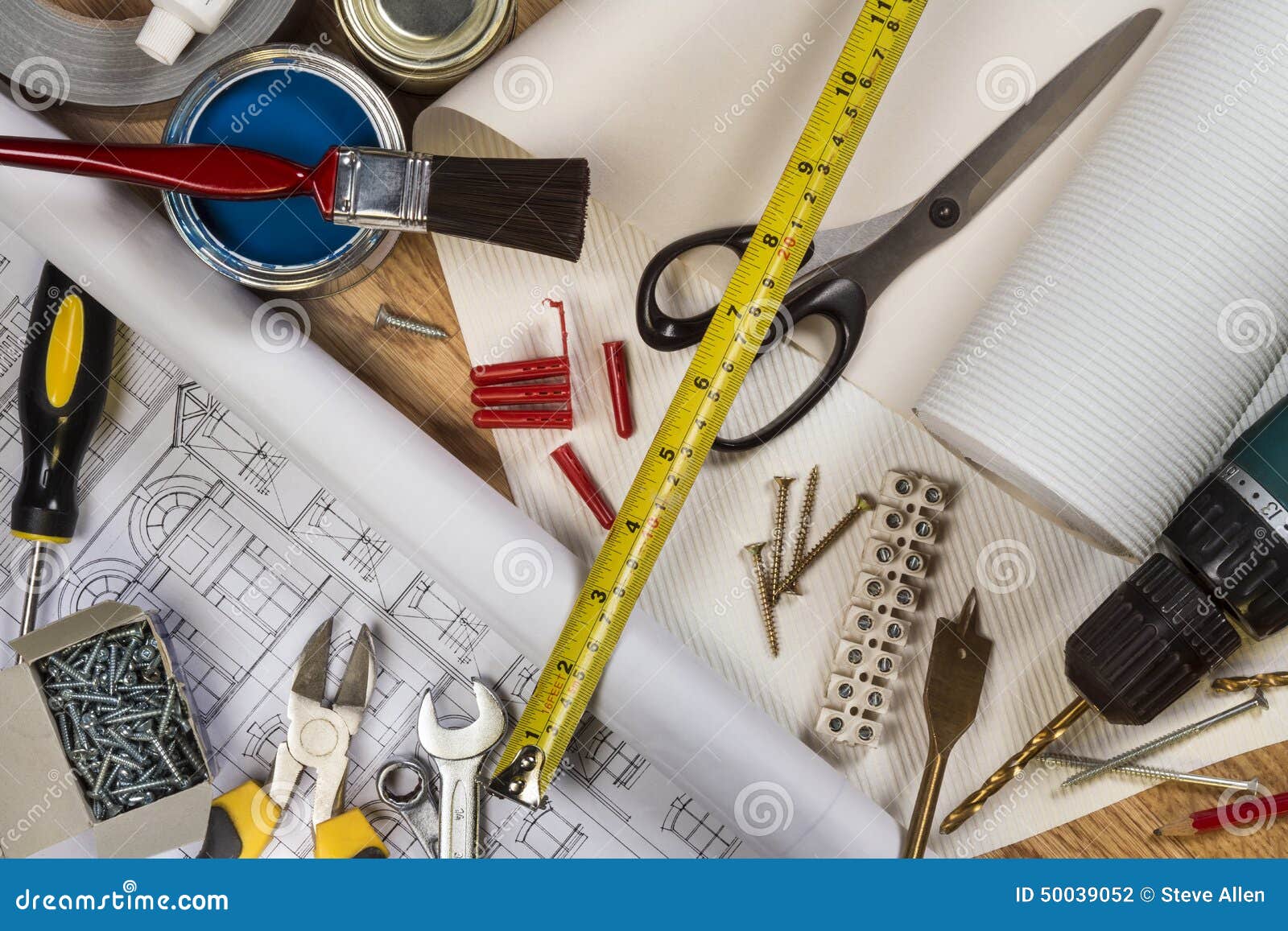 Tools Used in Household Maintenance Stock Photo - Image of household ...