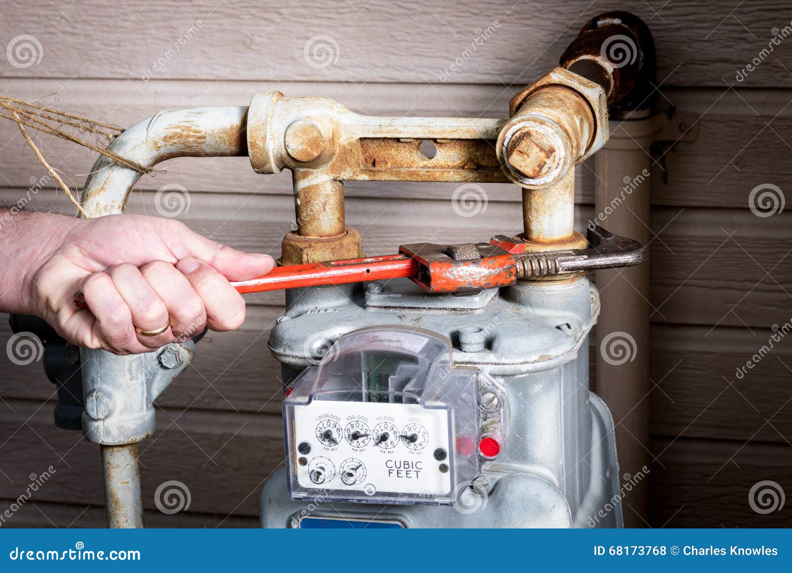 Tools Used To Work on a Gas Meeter Stock Photo - Image of heating ...
