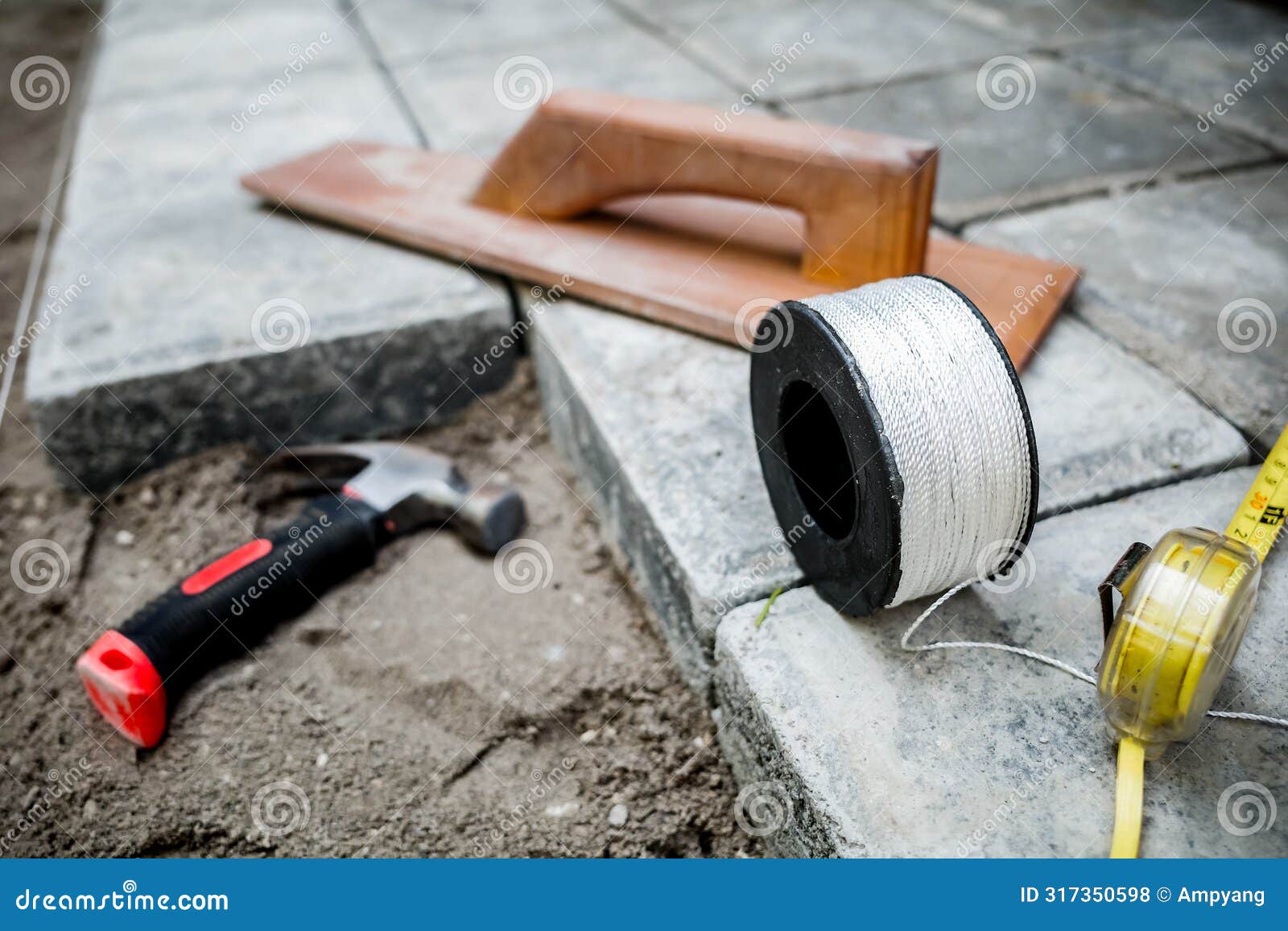 Tools Used for Conblock Floor Construction Work Stock Photo - Image of ...
