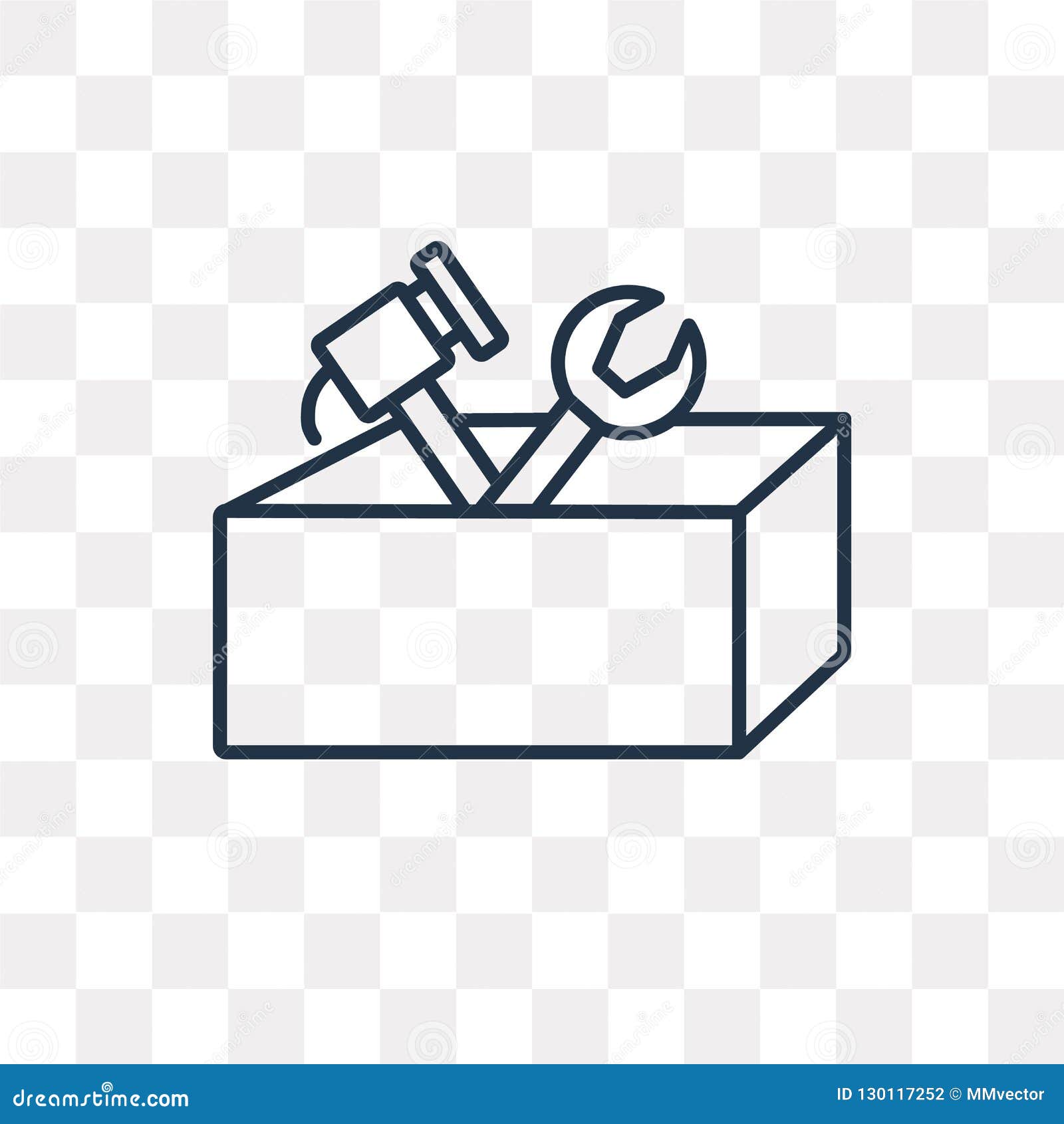 Tools Vector Icon Isolated on Transparent Background, Linear Too Stock ...
