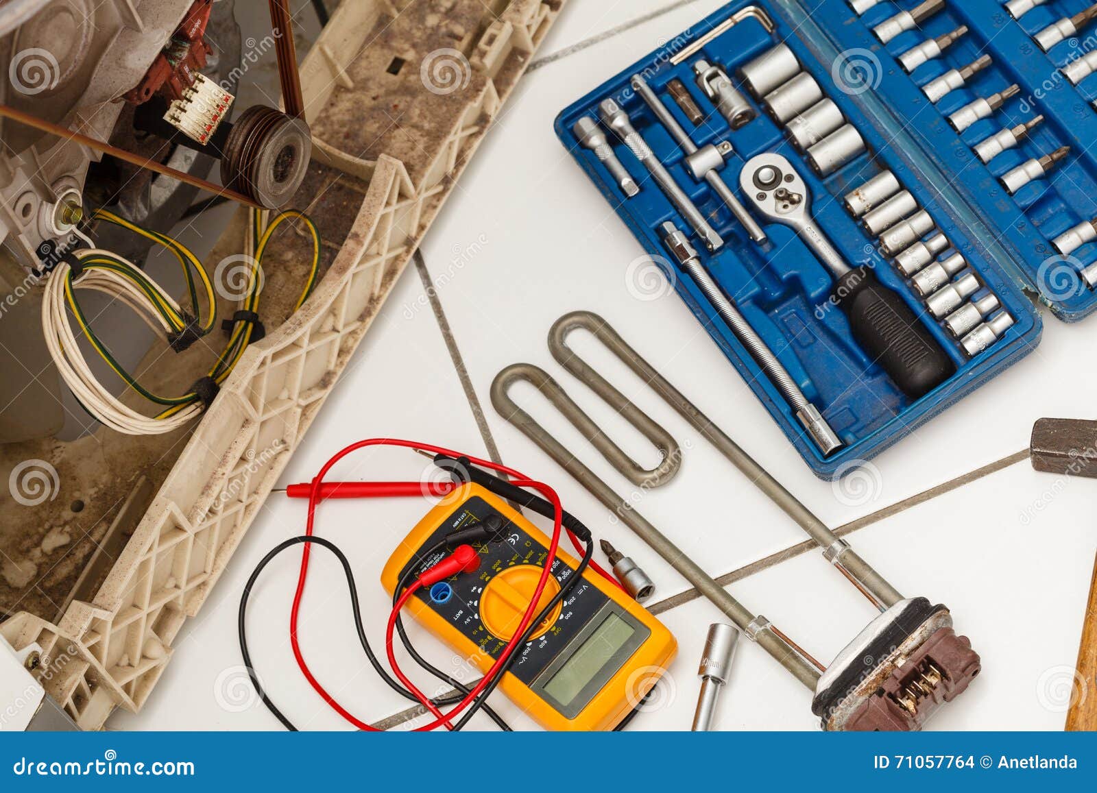 Tools with Washing Machine. Stock Photo - Image of tools, laundromat ...