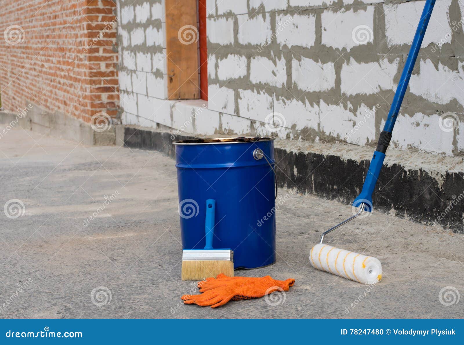 Tools for waterproofing. stock photo. Image of equipment - 78247480