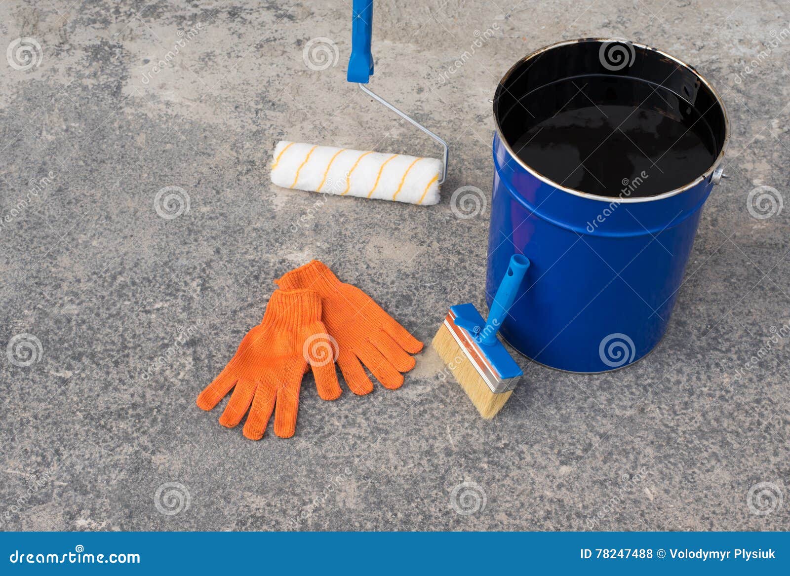 Tools for waterproofing. stock photo. Image of liquid - 78247488