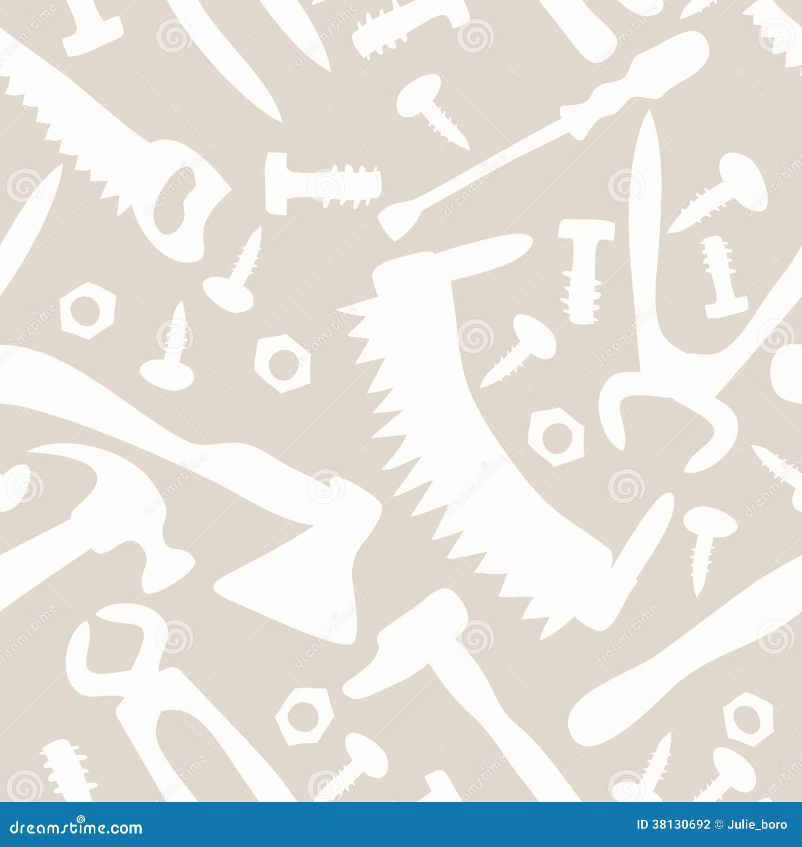 Tools on a White Background Seamless Pattern Stock Vector ...