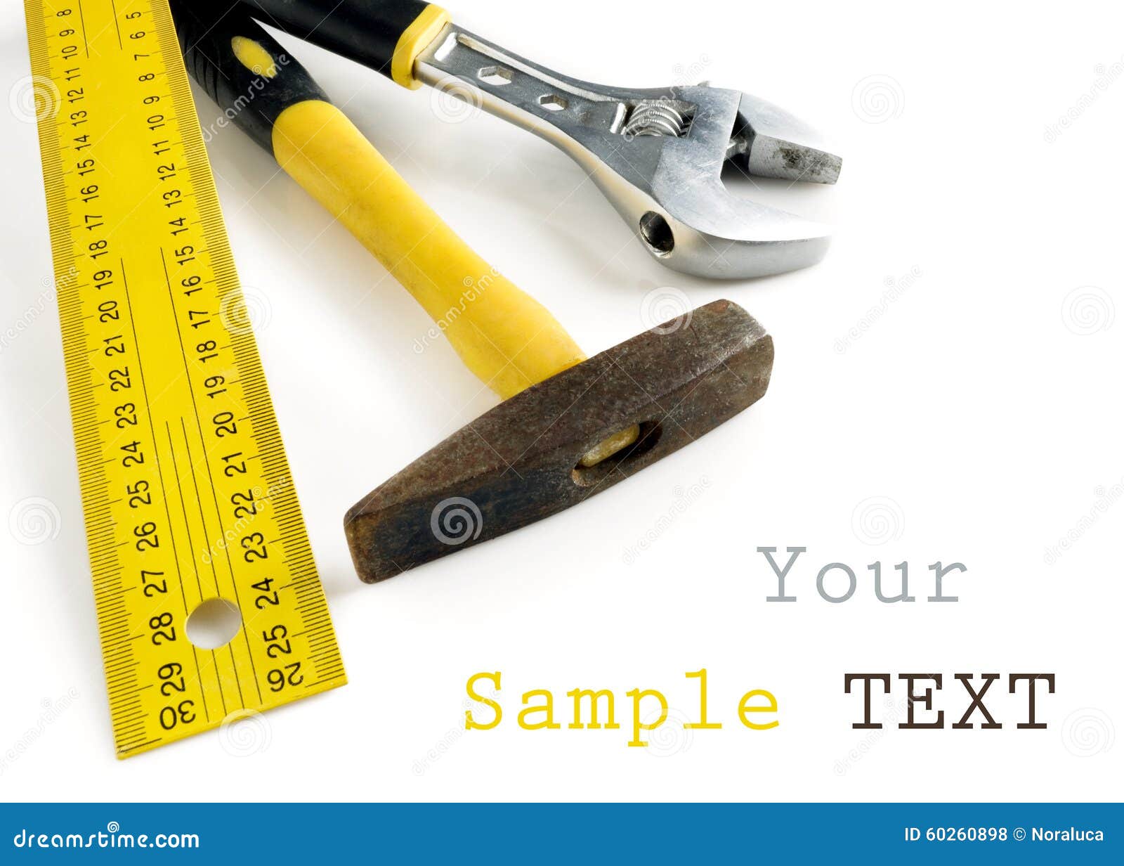 Tools on white stock photo. Image of hammer, building - 60260898