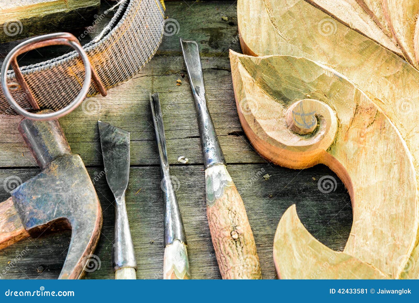 Tools of the woodcarver stock image. Image of carpenter - 42433581