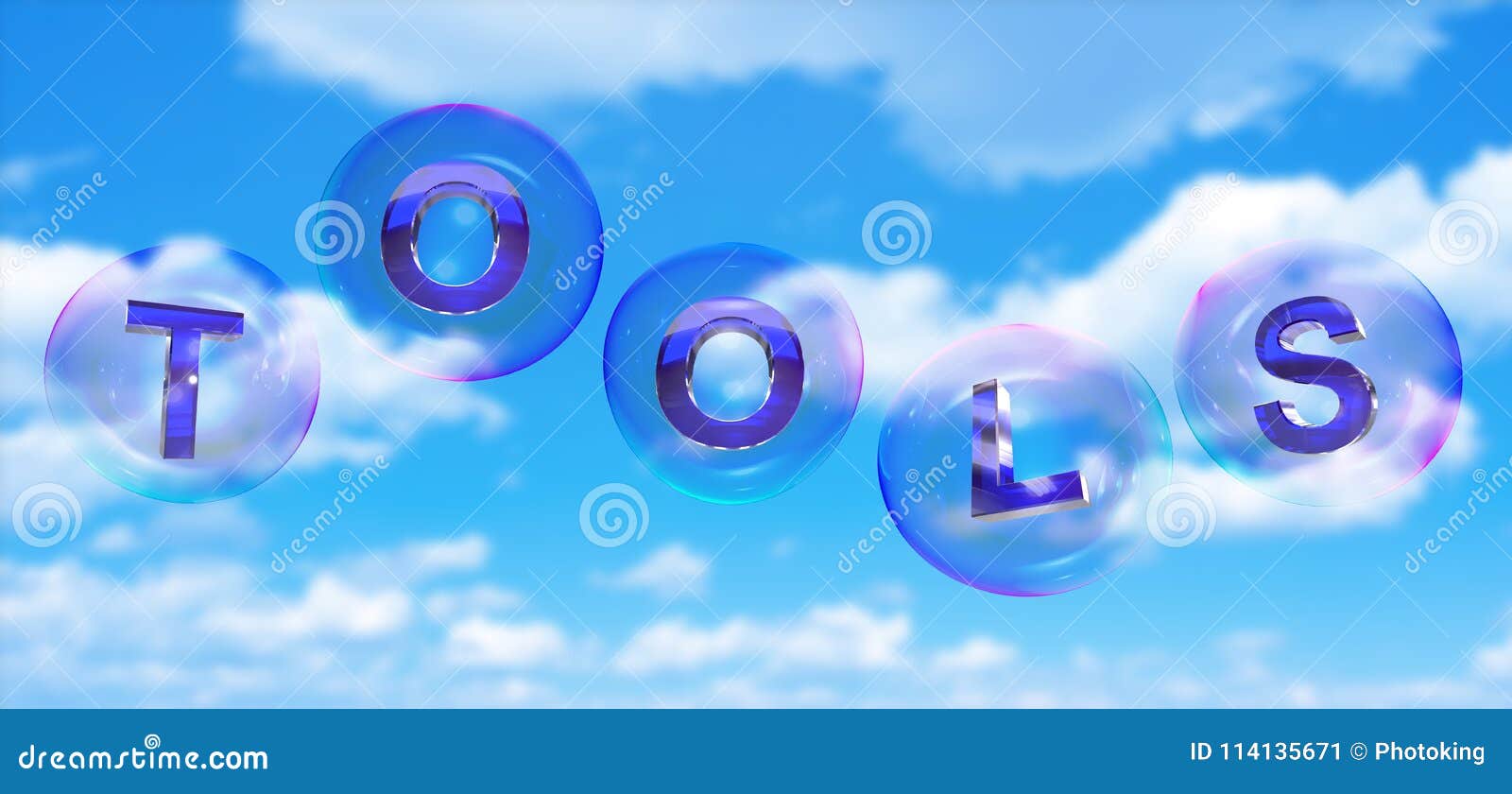 The tools word in bubble stock illustration. Illustration of hammer ...