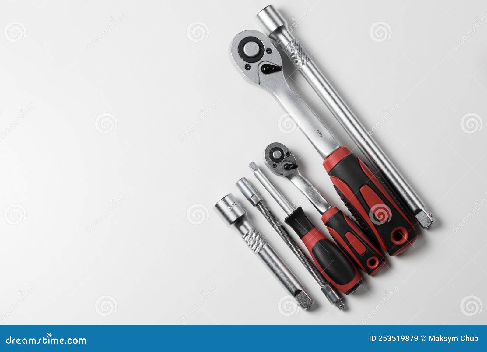 Tools for Work or Car Repair on a White Background. View from Above ...