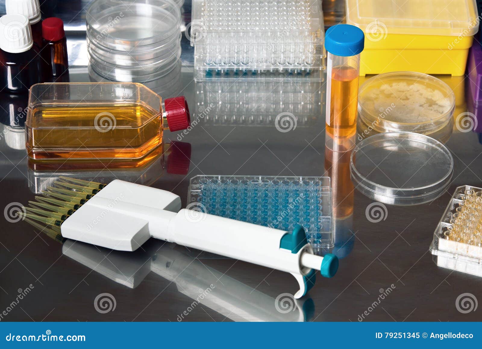 Tools for Work in the Lab Workbench Stock Image - Image of medicine ...