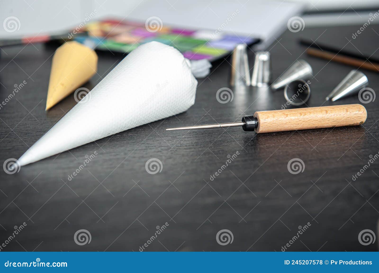 Tools for Working with Dough, Making Cookies. Stock Photo - Image of ...