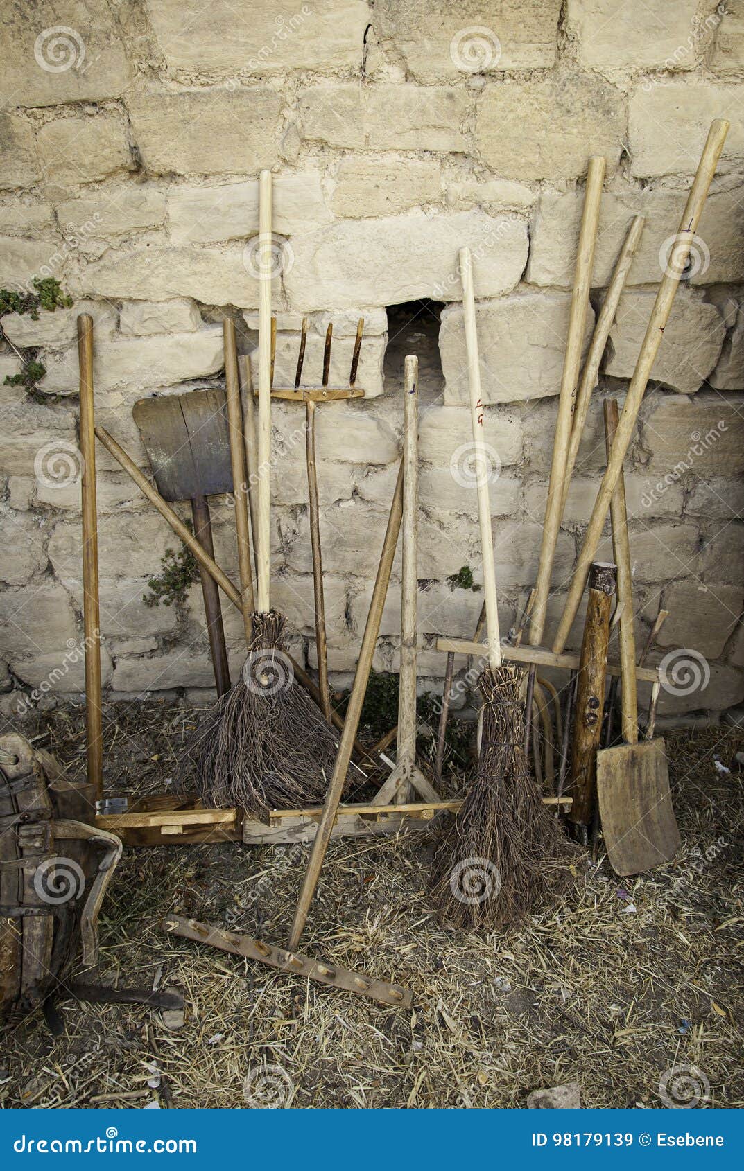 Tools for Working on a Farm Stock Image - Image of agriculture, brown ...
