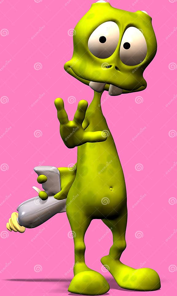 Toon Alien stock illustration. Illustration of natures - 1710216