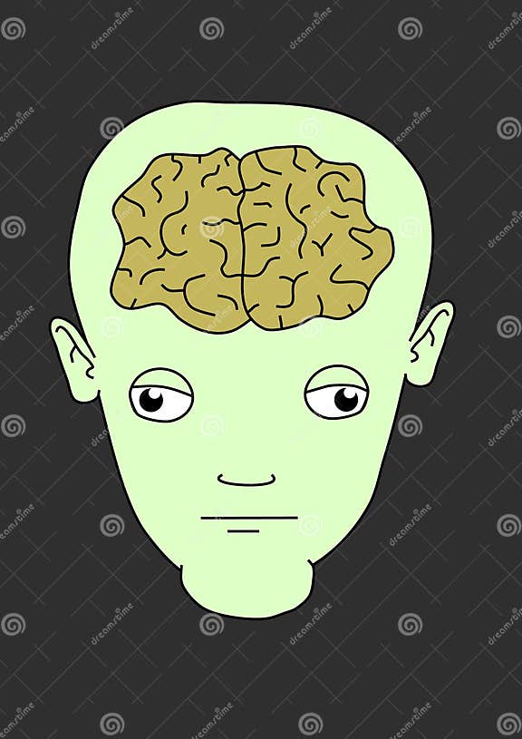 Toon Alien Brain stock illustration. Illustration of abstract - 1748582