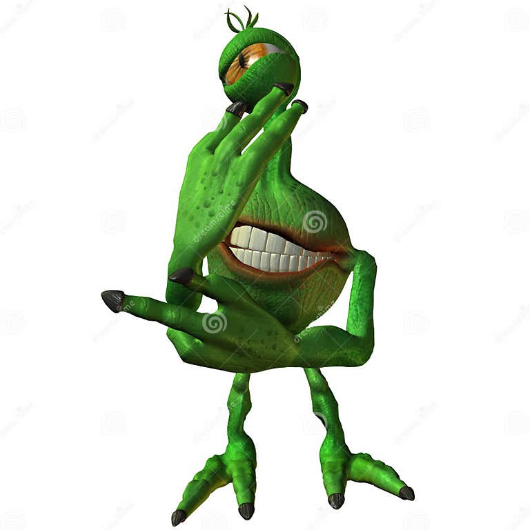 Toon Alien Sammy stock illustration. Illustration of smiley - 5045462