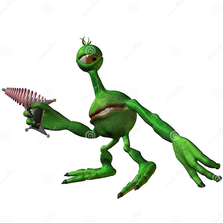 Toon Alien Sammy stock illustration. Illustration of poser - 5045496