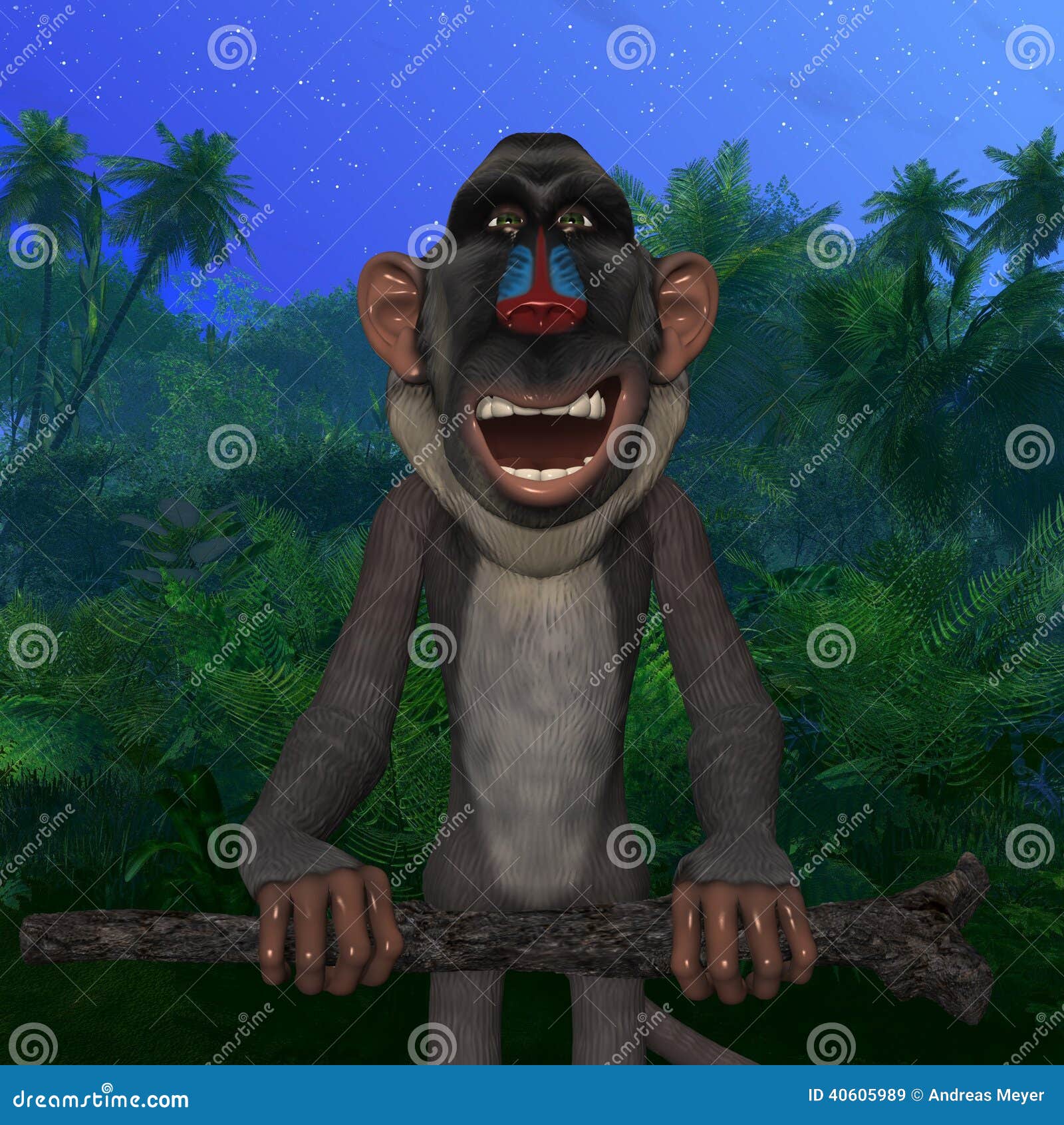 Toon Baboon stock illustration. Illustration of cartoon - 40605989