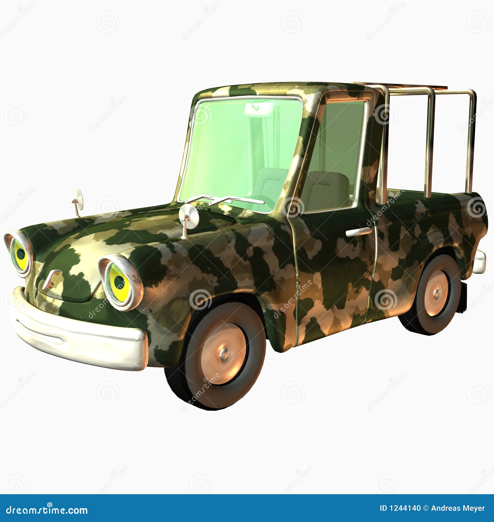 Toon Car Pckup stock illustration. Illustration of face - 1244140