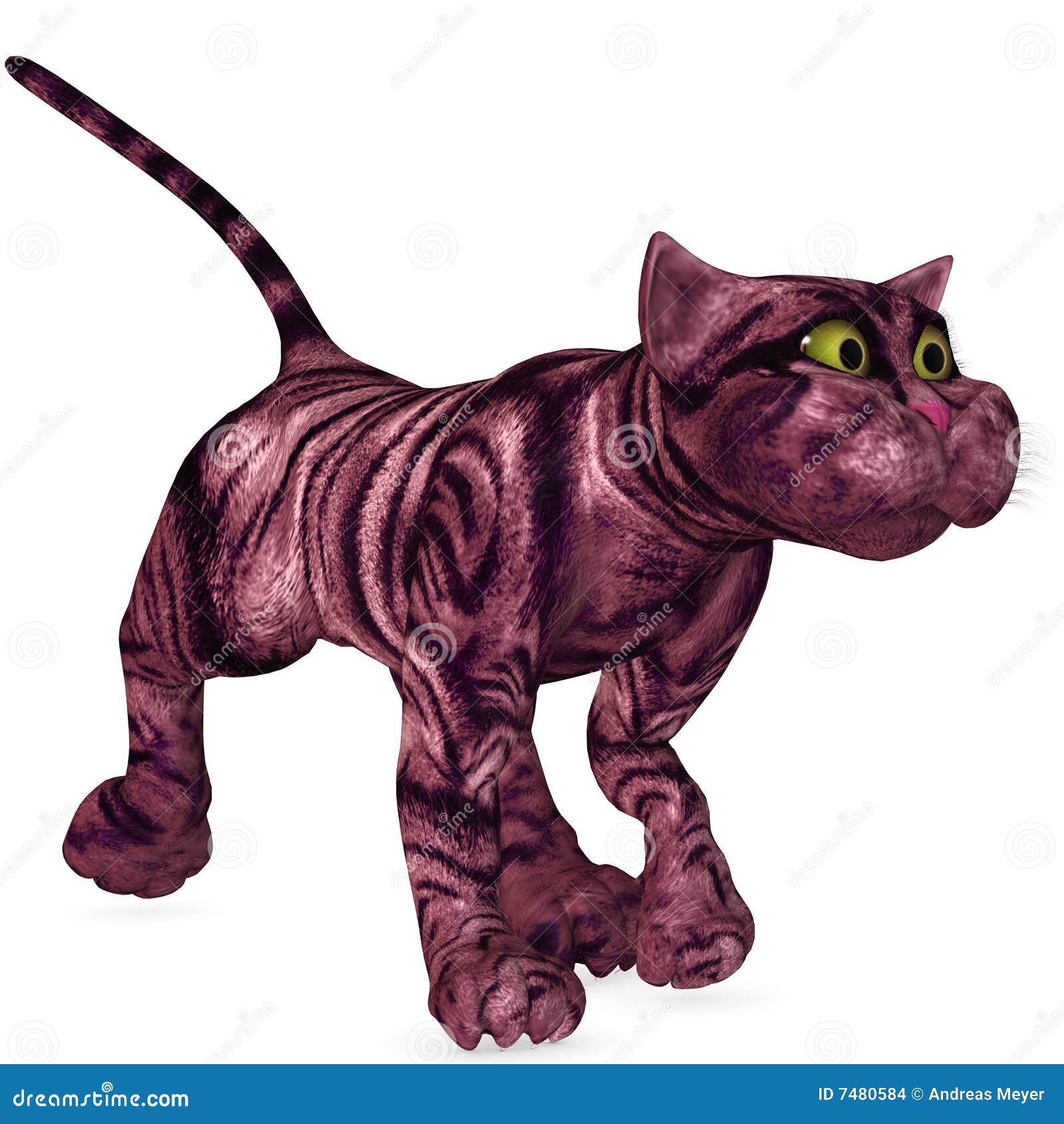 Toon Cat - 3D Figure stock illustration. Illustration of manga - 7480584