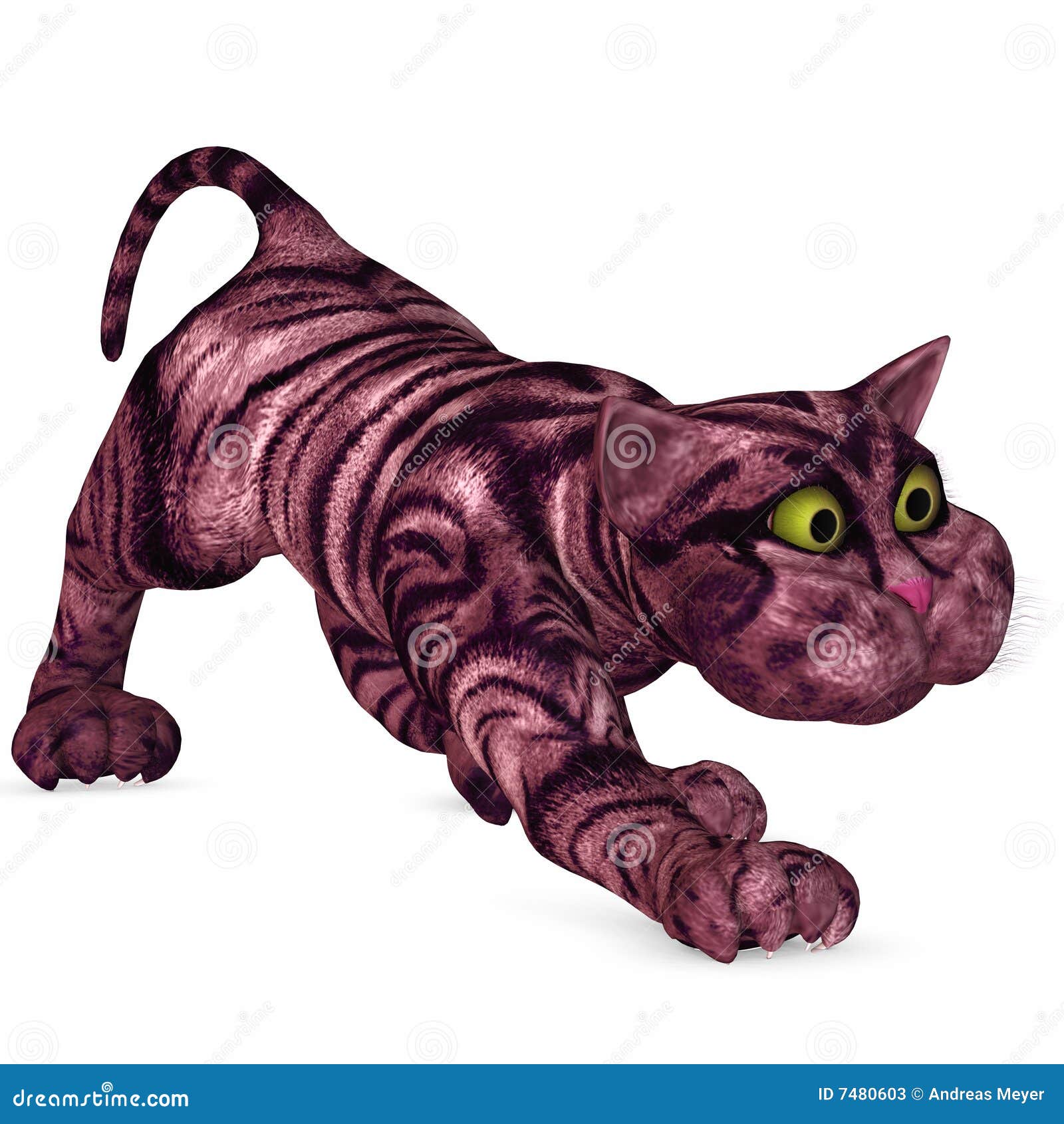 Toon Cat - 3D Figure stock illustration. Illustration of style - 7480603