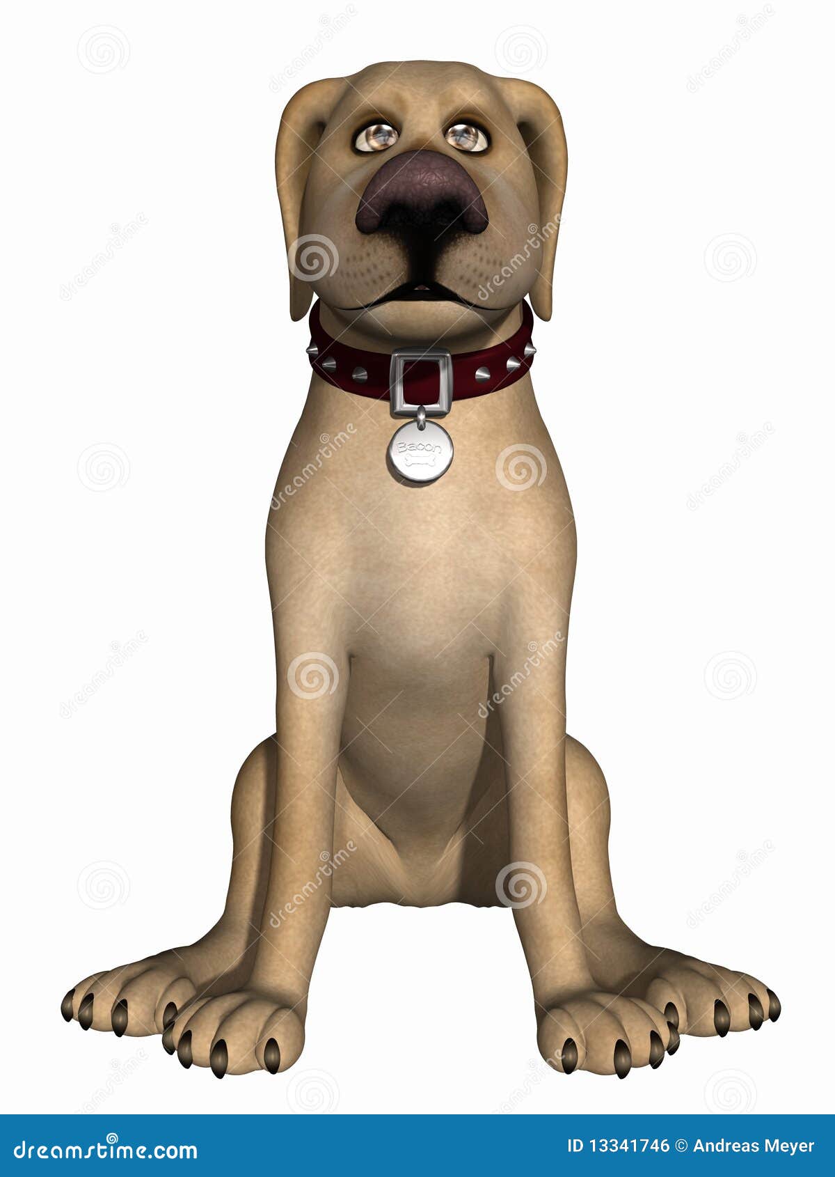Toon Dog stock illustration. Illustration of digital - 13341746