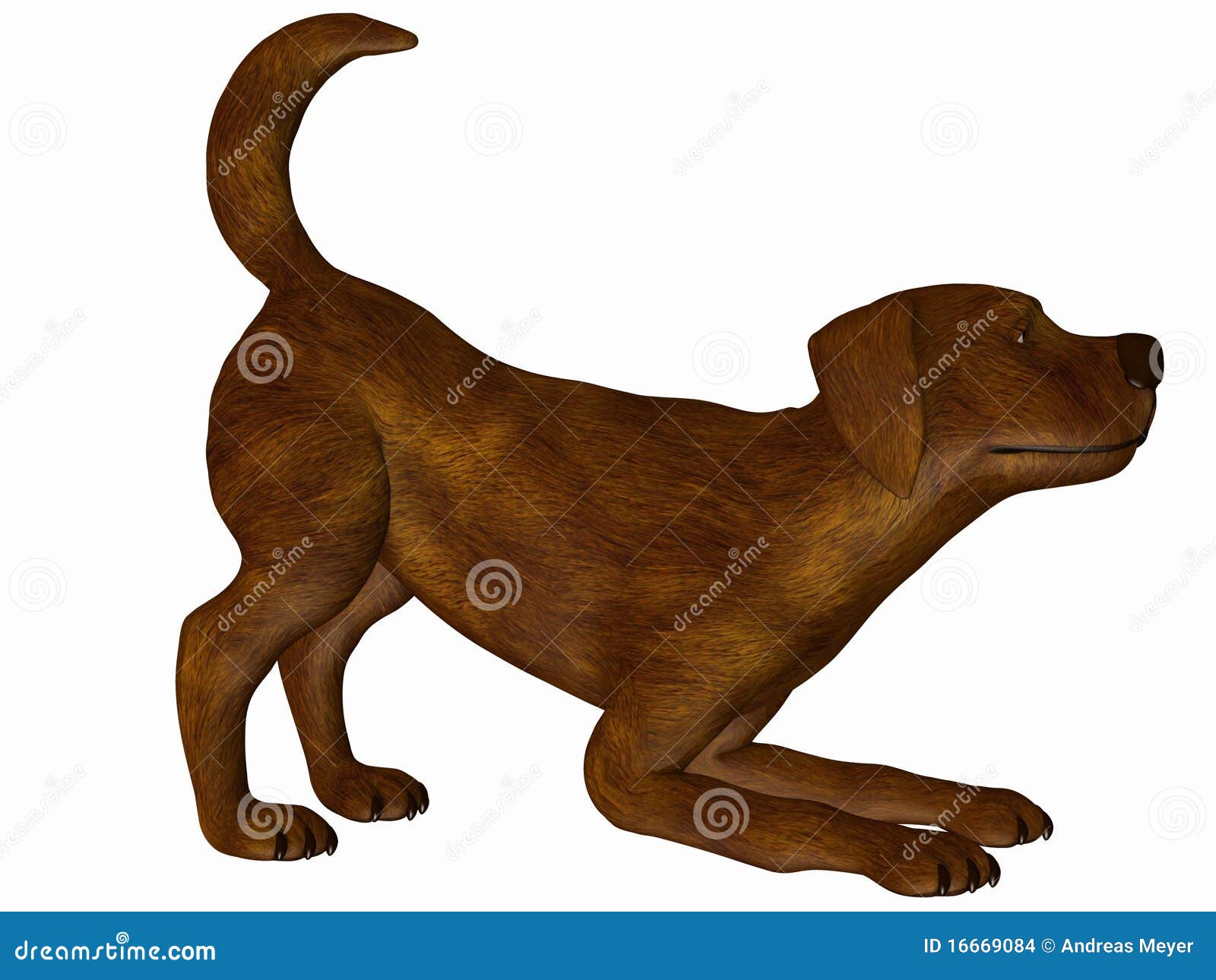 Toon Dog stock illustration. Illustration of render, animal - 16669084