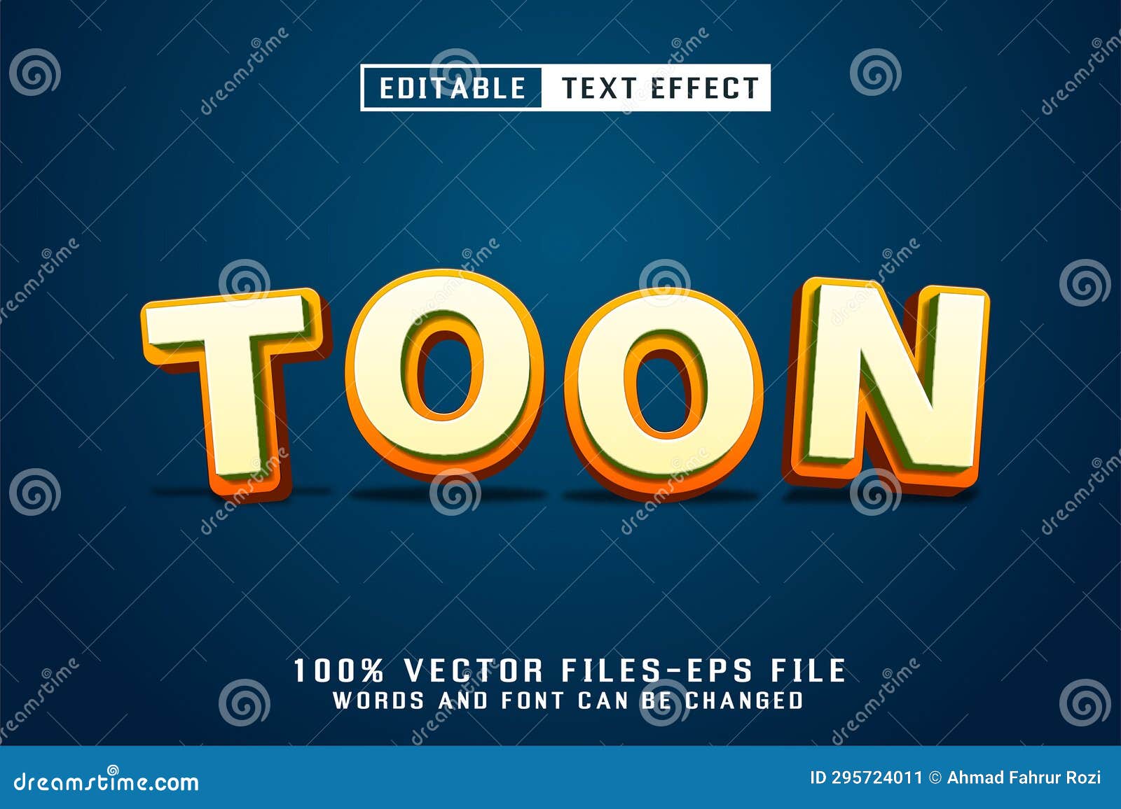 Toon Editable Text Effect stock vector. Illustration of editable - 295724011